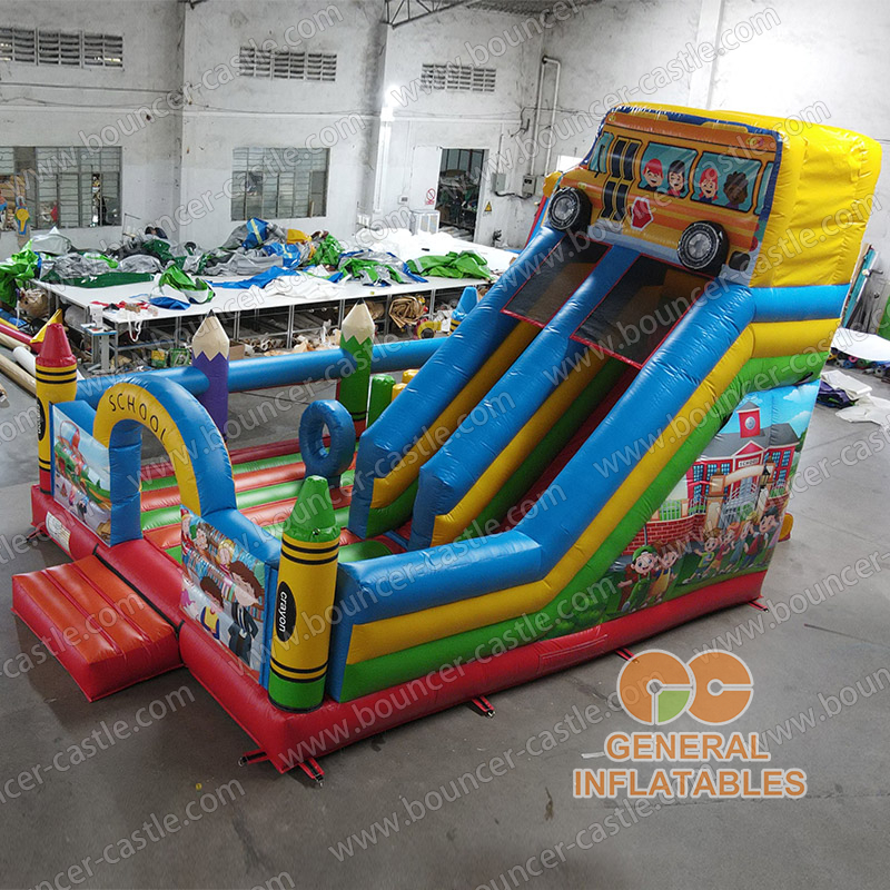 School Bus Playground | Inflatable Funlands | Products | bouncer-castle
