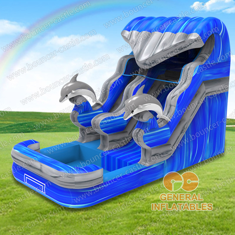 Dolphin Wave Water Slide | Inflatable Water Slides | Products | bouncer ...